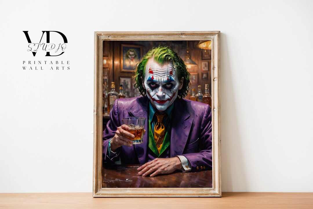 Printable Joker Wall Art,joker Poster,printable Joker Superhero, Comic ...
