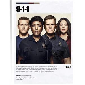 Printable 9-1-1 Poster, 9-1-1 Wall Decor, 9-1-1 Poster Art, Tv Series ...