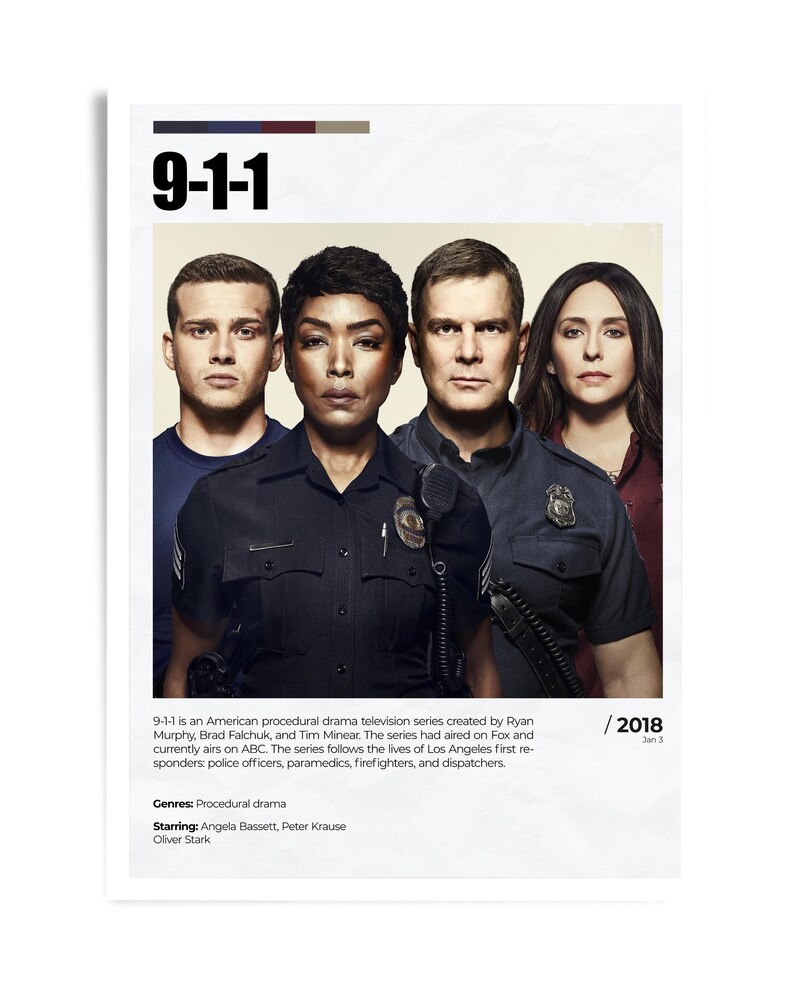 Printable 9-1-1 Poster, 9-1-1 Wall Decor, 9-1-1 Poster Art, Tv Series ...