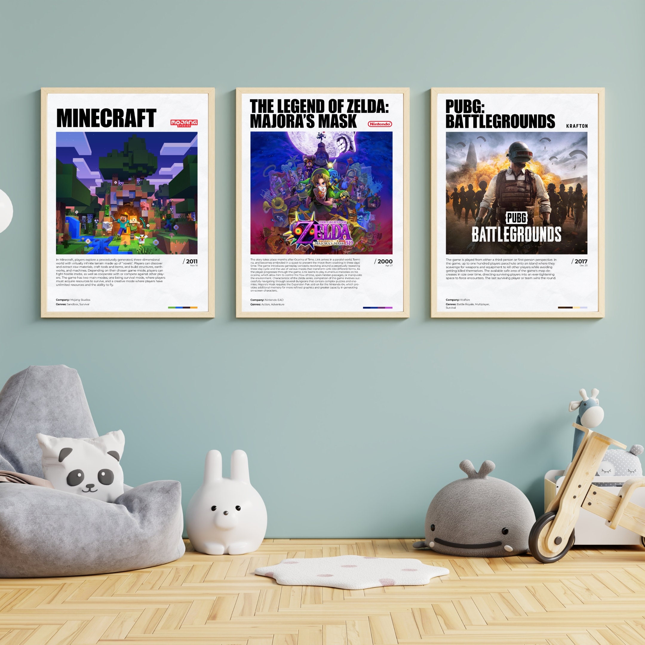 Custom Set of 3 Gaming Posters, Printable Gaming Poster, Set of 3 Art ...