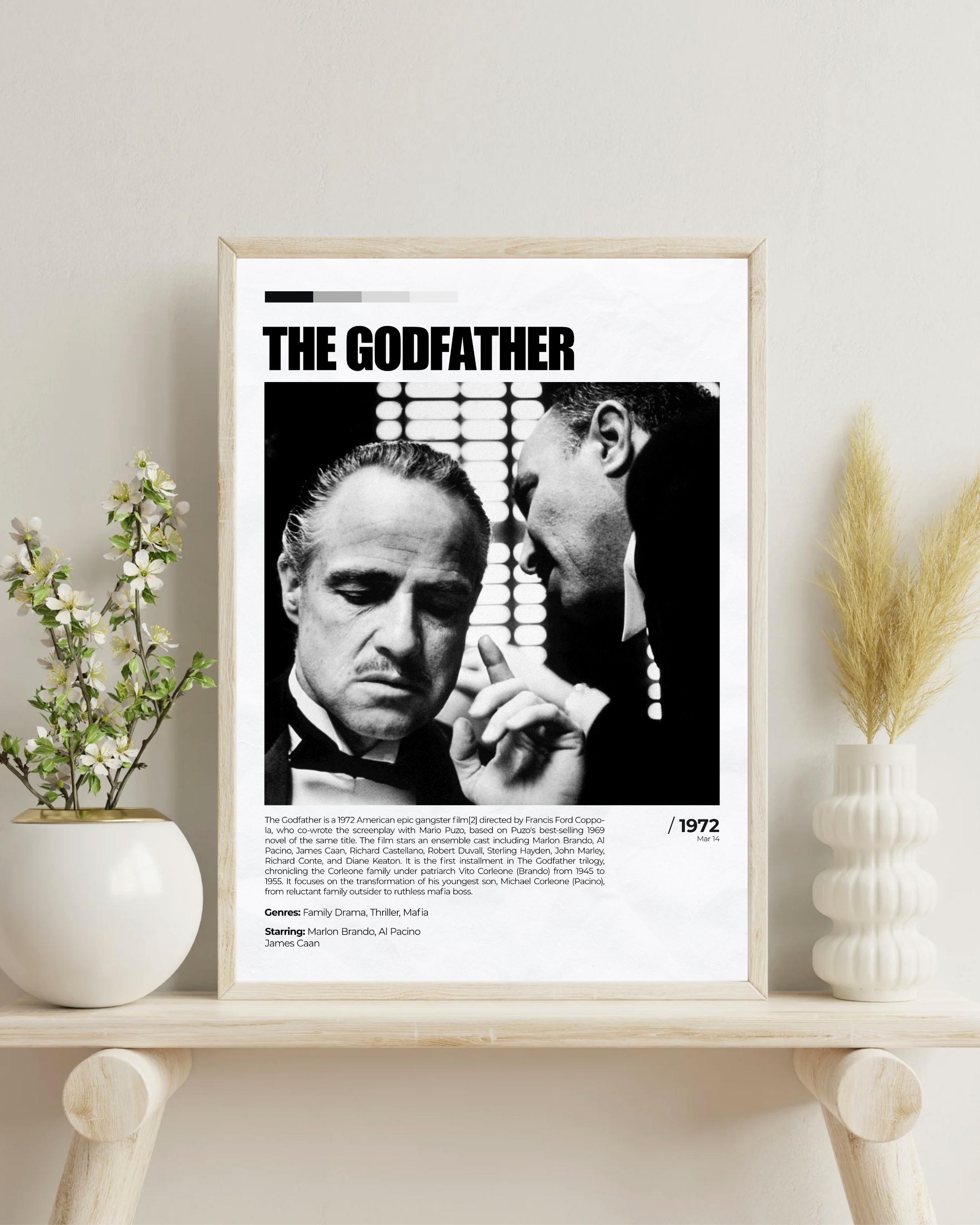 Printable the Godfather Poster, the Godfather Wall Decor, the Godfather ...