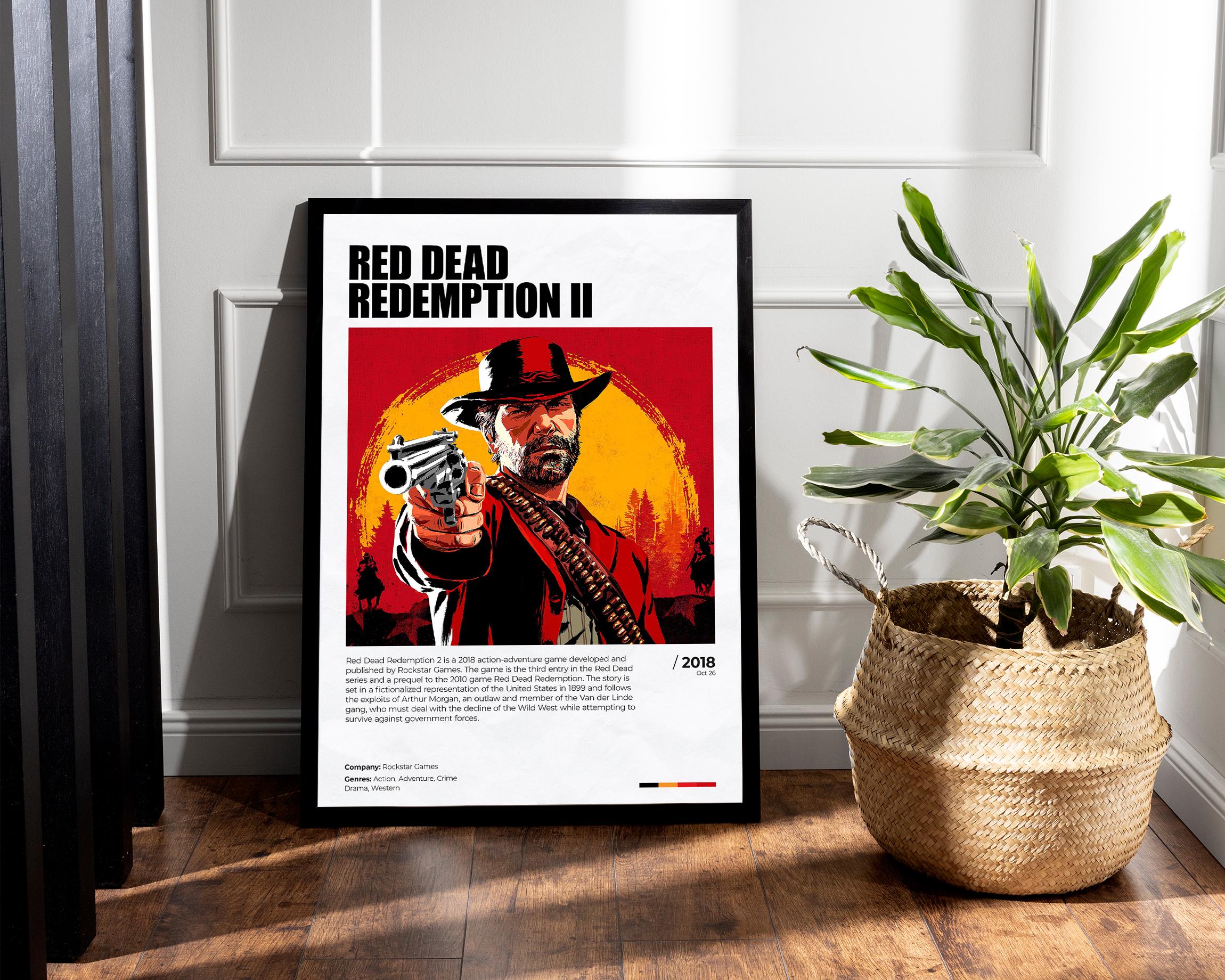 Red Dead Redemption Poster, Arthur Morgan Poster, Western Cowboy Poster ...