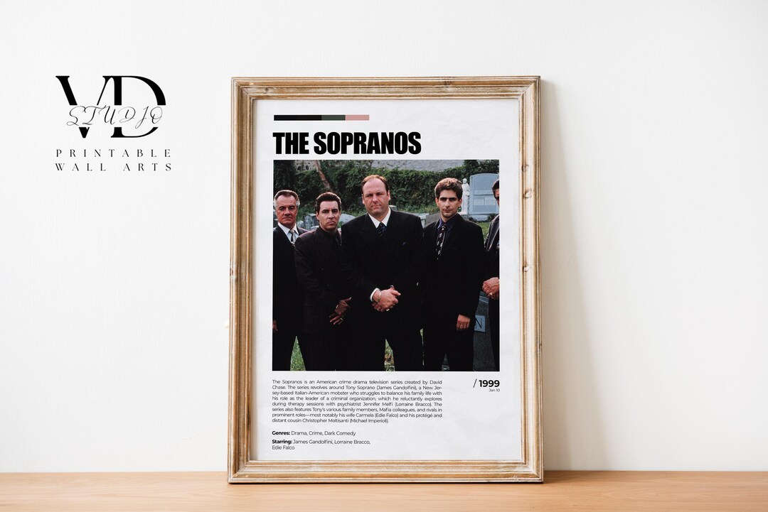 Printable Sopranos Poster, Gangster Wall Poster, Sopranos Poster Art ...