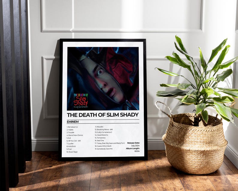 Eminem the Death of Slim Shady Poster, Eminem Album Poster, Printable ...