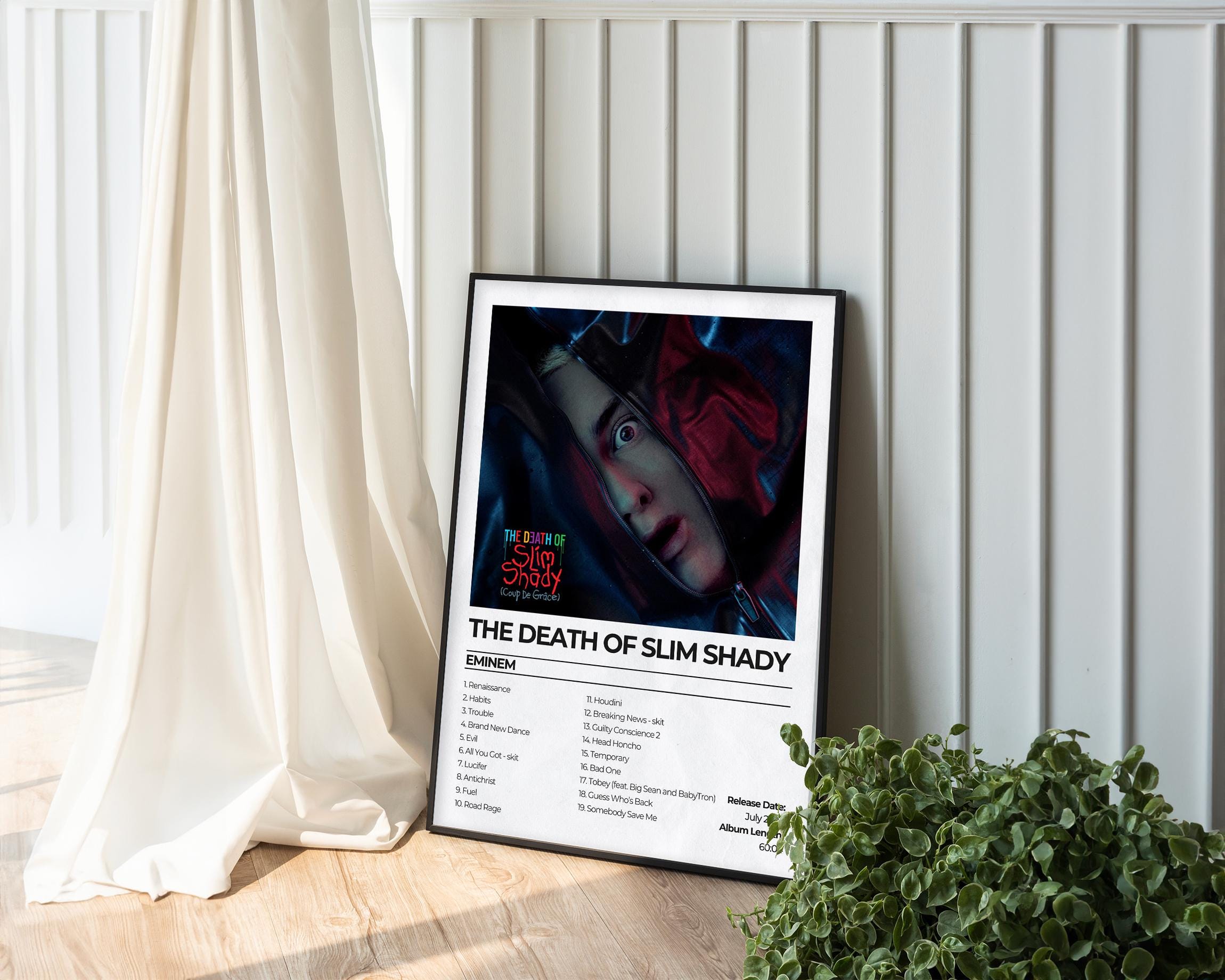 Eminem the Death of Slim Shady Poster, Eminem Album Poster, Printable ...