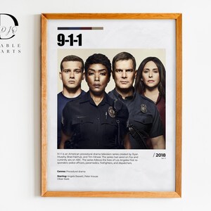 Printable 9-1-1 Poster, 9-1-1 Wall Decor, 9-1-1 Poster Art, Tv Series ...