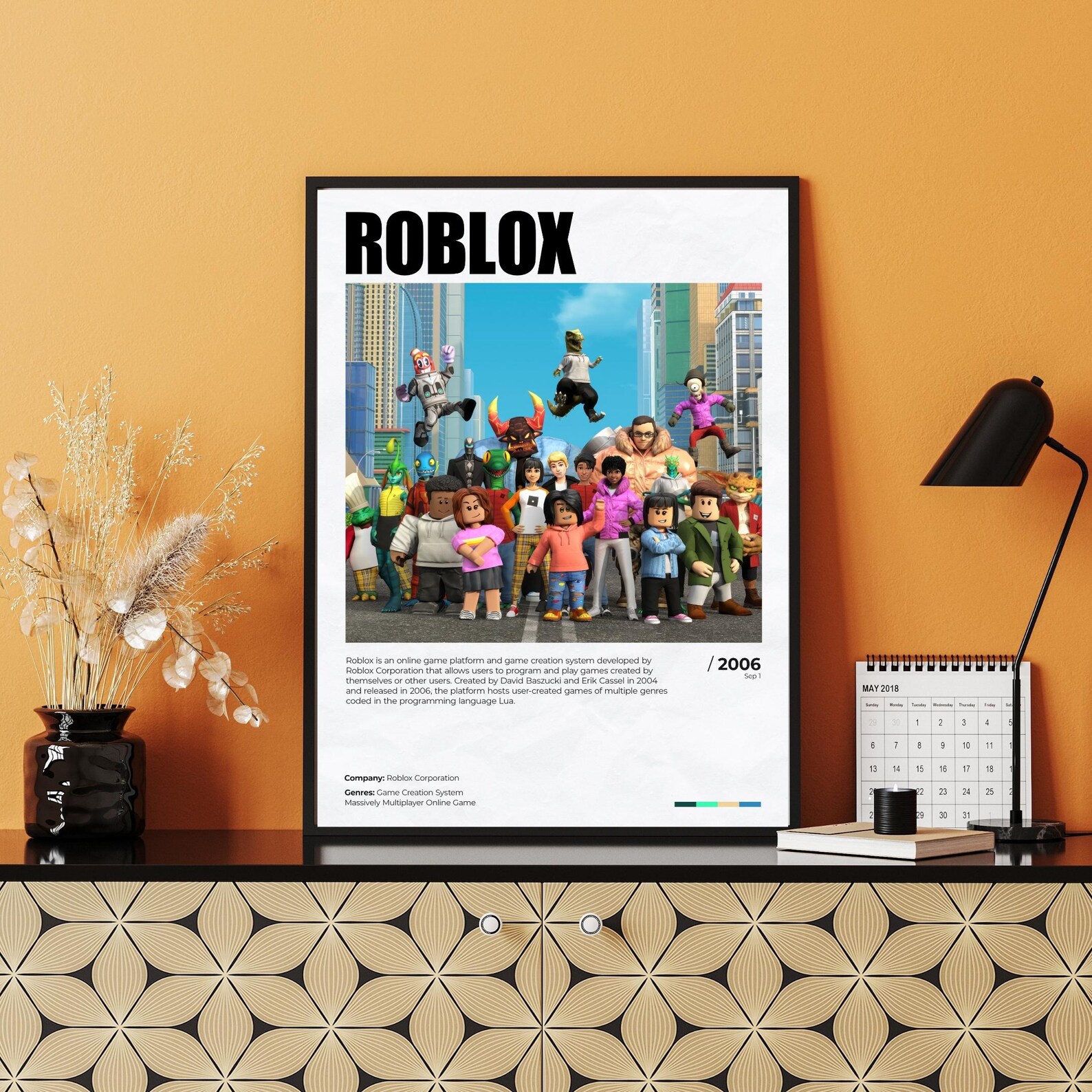 Printable Roblox Poster, Roblox Gaming Poster, Roblox Wall Art, Roblox ...