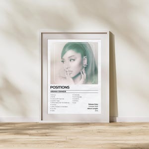 Ariana Grande Positions Poster, Ariana Grande Album Poster, Ariana ...