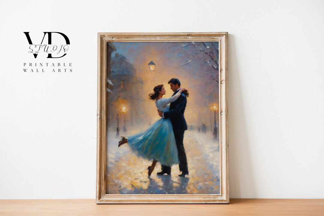Romantic Bride and Groom Art Valentines Day Print Valentines Wall Art ...