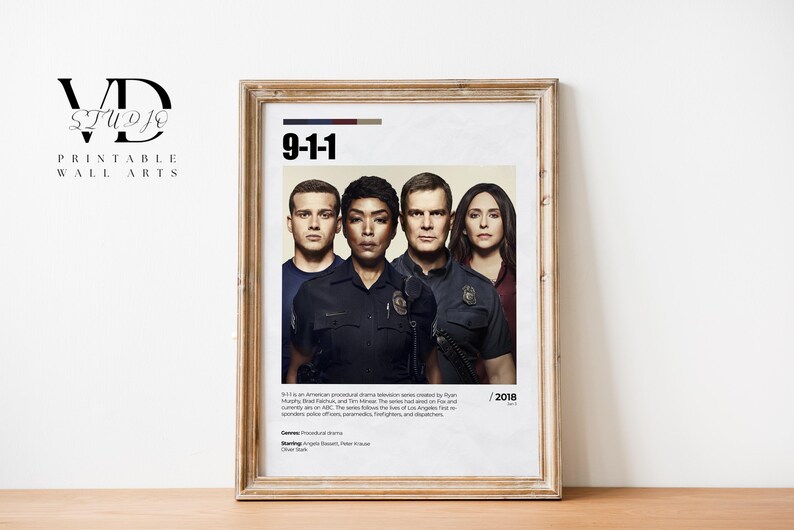Printable 9-1-1 Poster, 9-1-1 Wall Decor, 9-1-1 Poster Art, Tv Series ...