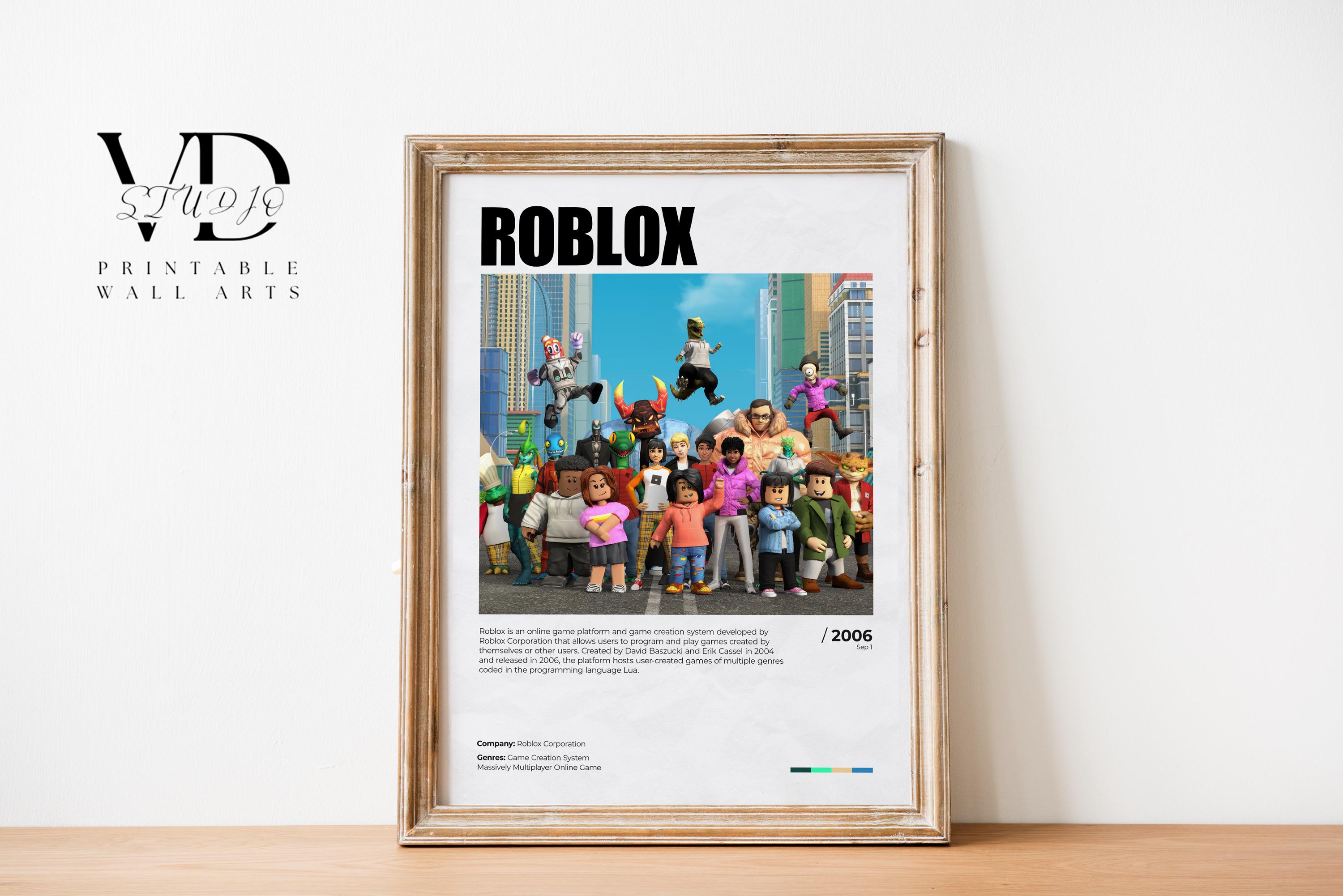 Printable Roblox Poster, Roblox Gaming Poster, Roblox Wall Art, Roblox ...