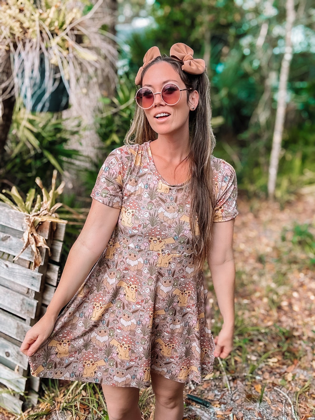 Cottagecore Pokemon Dress Womens Girls Pikachu and Eevee Outfit Epic ...