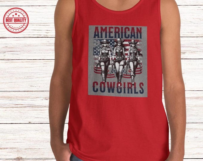 Western America Tank Top, Fouth of July Cowgirl Top, Rodeo Fashion ...