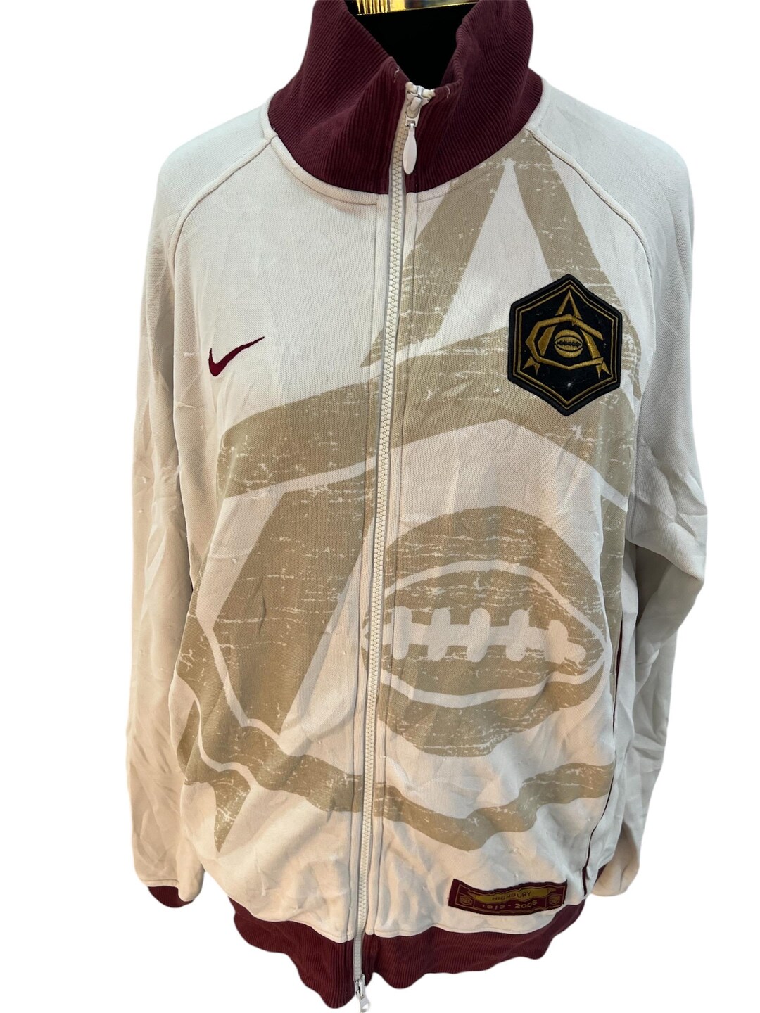 Arsenal Vintage Highbury Training Nike Football Top Long Sleeve Jacket ...