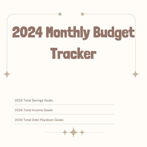 2024 Monthly Budget Tracker (digital Budget Planner) | Custom 2024 ...