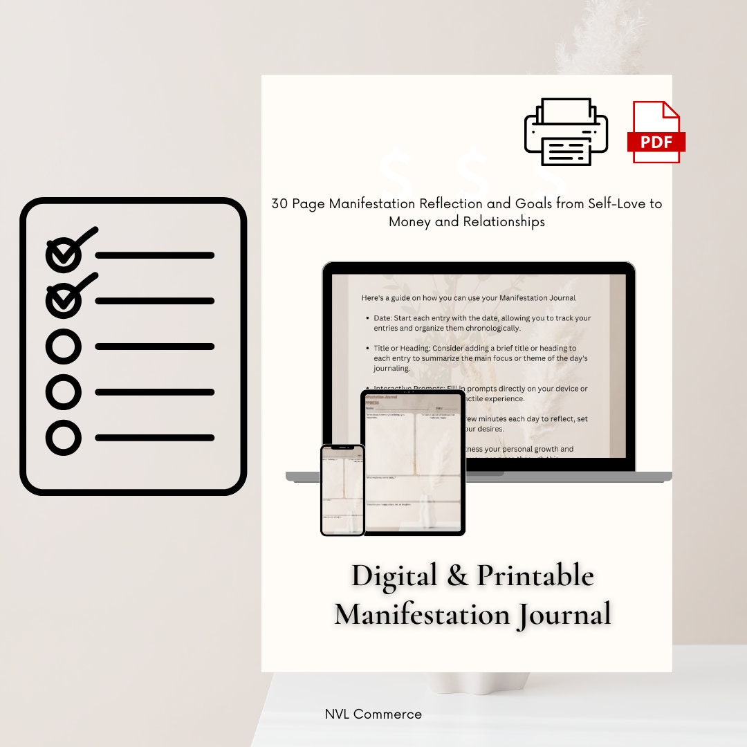 Digital Manifestation Journal - Unlock Your Inner Potential With Guided ...