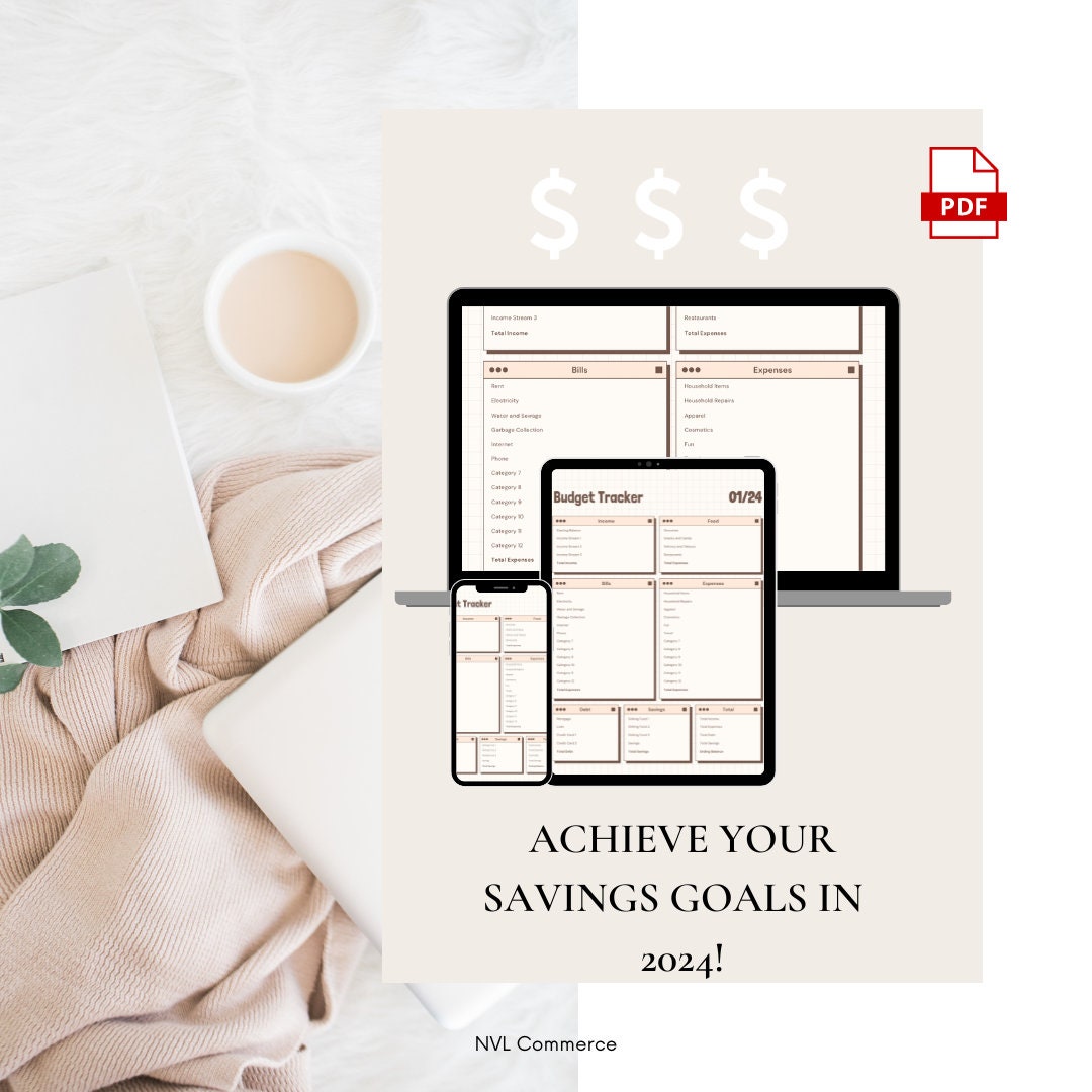 2024 Monthly Budget Tracker (digital Budget Planner) | Custom 2024 ...