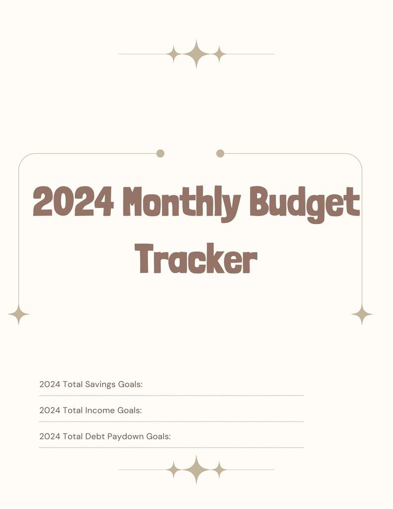 2024 Monthly Budget Tracker (digital Budget Planner) | Custom 2024 ...