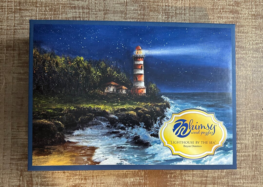 Whimsy Wood Puzzle-lighthouse by the Sea-500 Piece Whimsy Shapes - Etsy