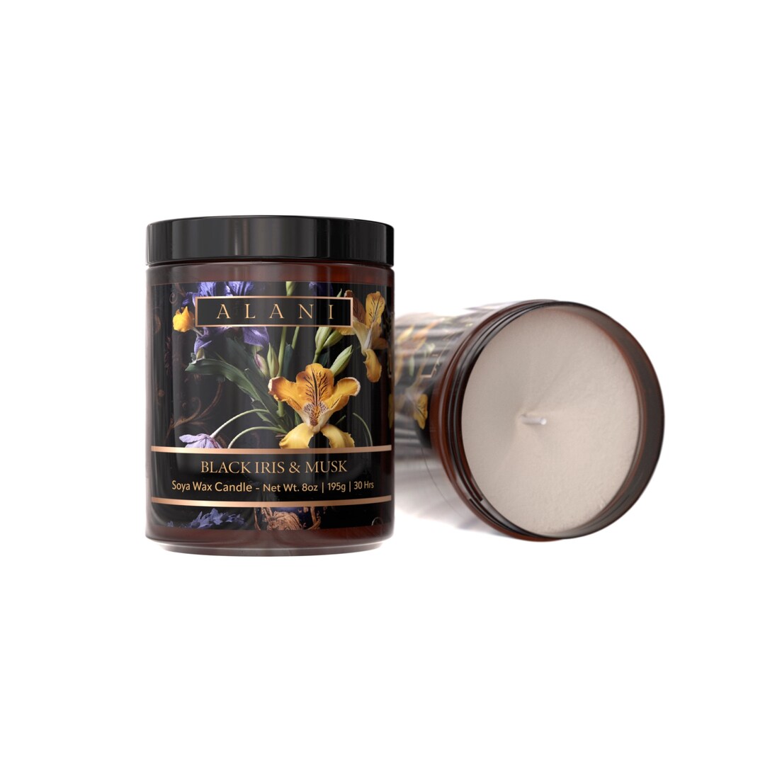 Black Iris & Musk Candle - Etsy