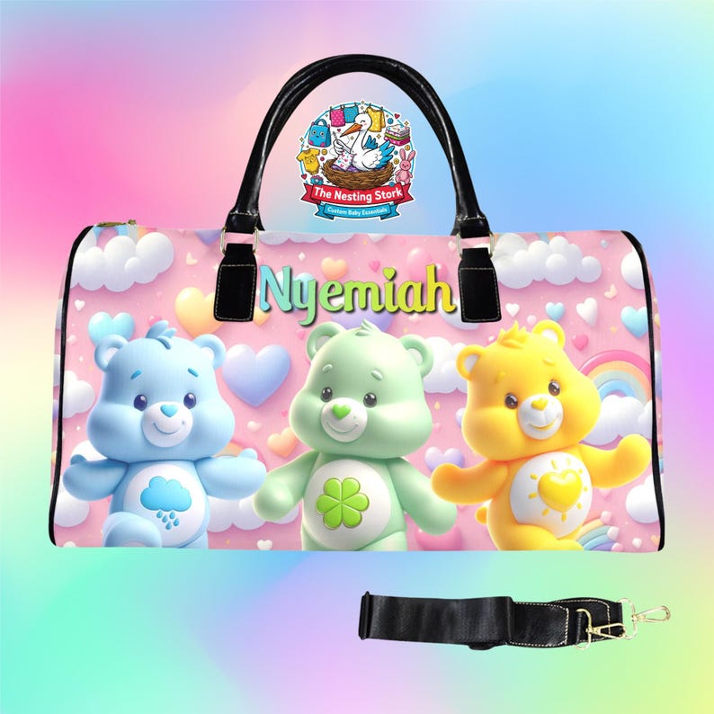 Custom Care Bears Character Duffel Bag, Travel Bag - Etsy