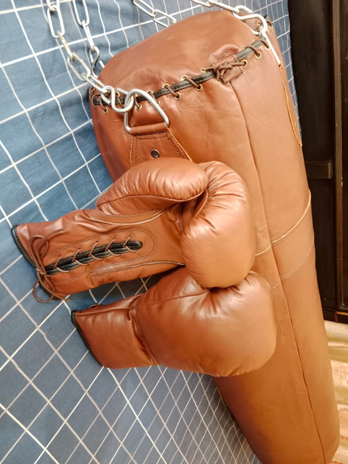 Punching Bag for Boxing Made With Real Leather Vintage Style With ...