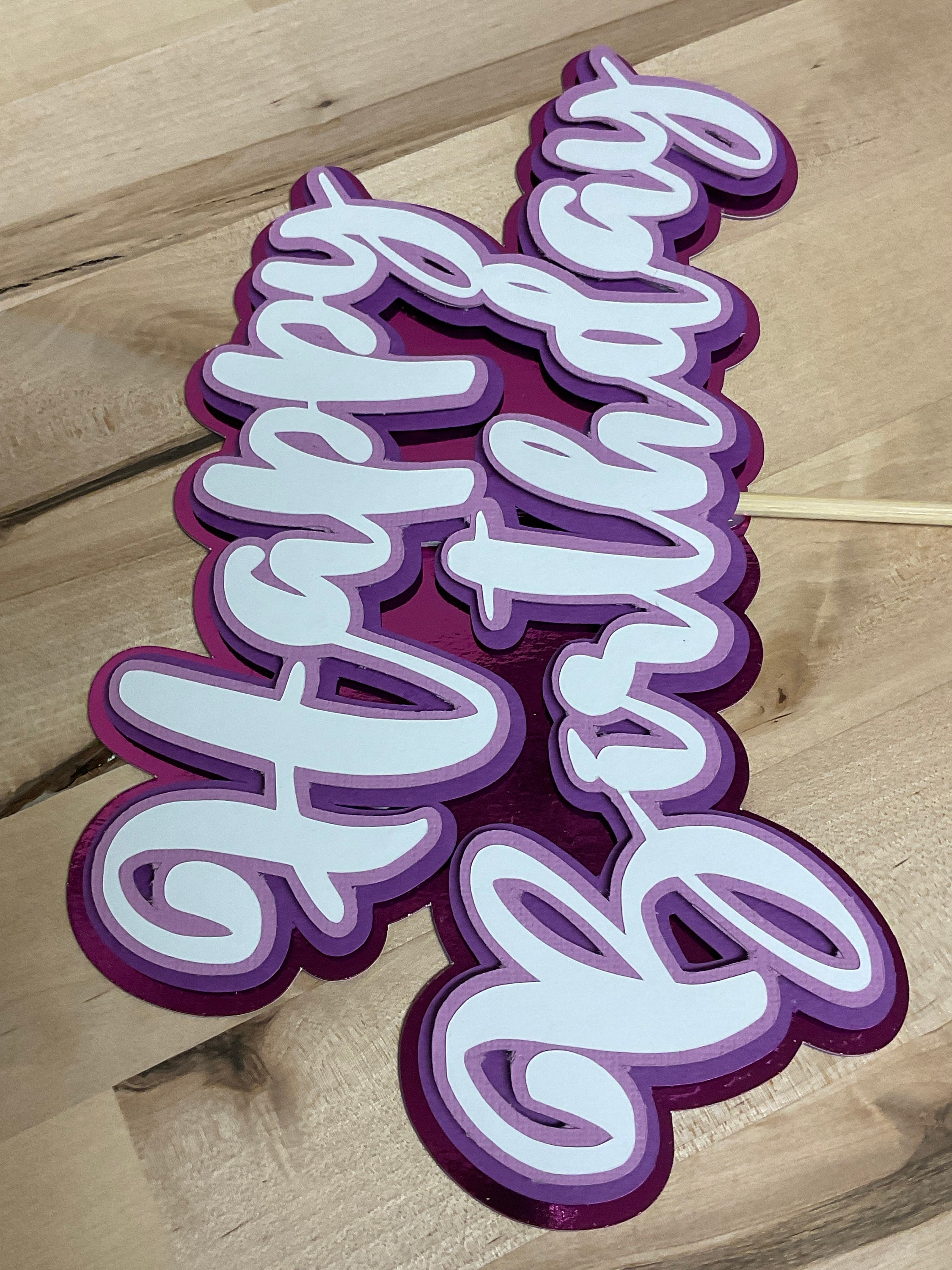 3D Cake Topper, Cake Topper, Happy Birthday Topper, Blue Cake Topper ...