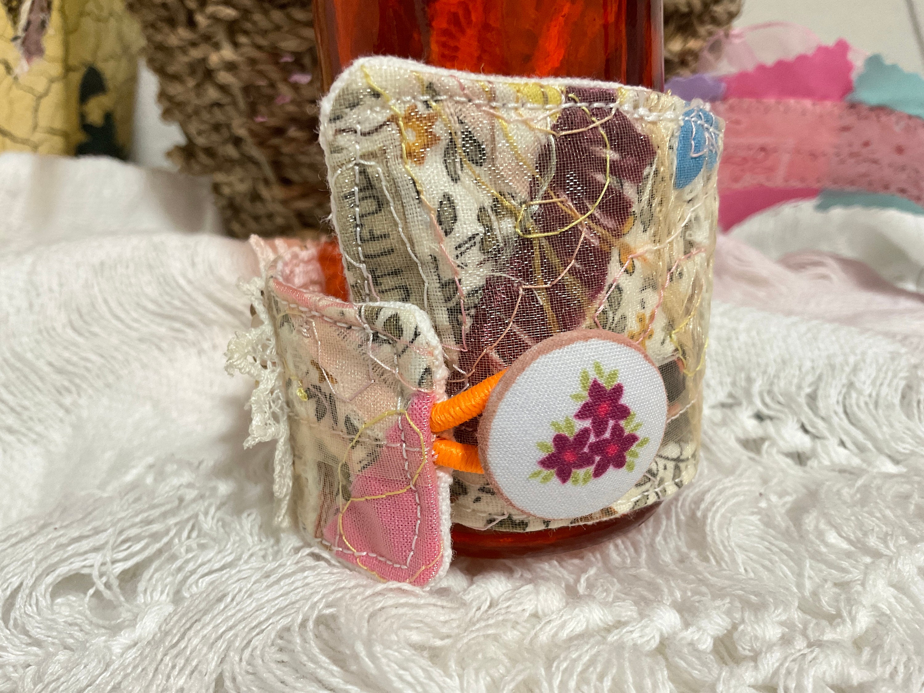 Shabby Chic Cuffs, Bracelets, Chic, Embroidery, Buttoned Cuff, Lace ...