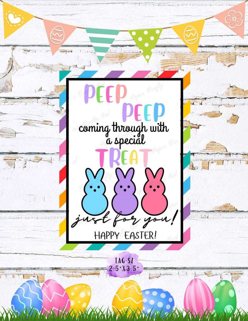 Printable, Peep Tag, Gift Tags, Tags, Teachers Gift, Printable Tag ...