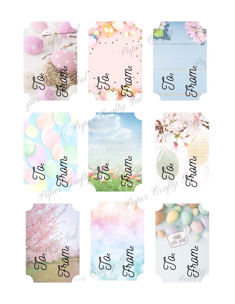 Easter Basket Tags, Easter Tags, Printable Easter Tags, Spring Tags ...