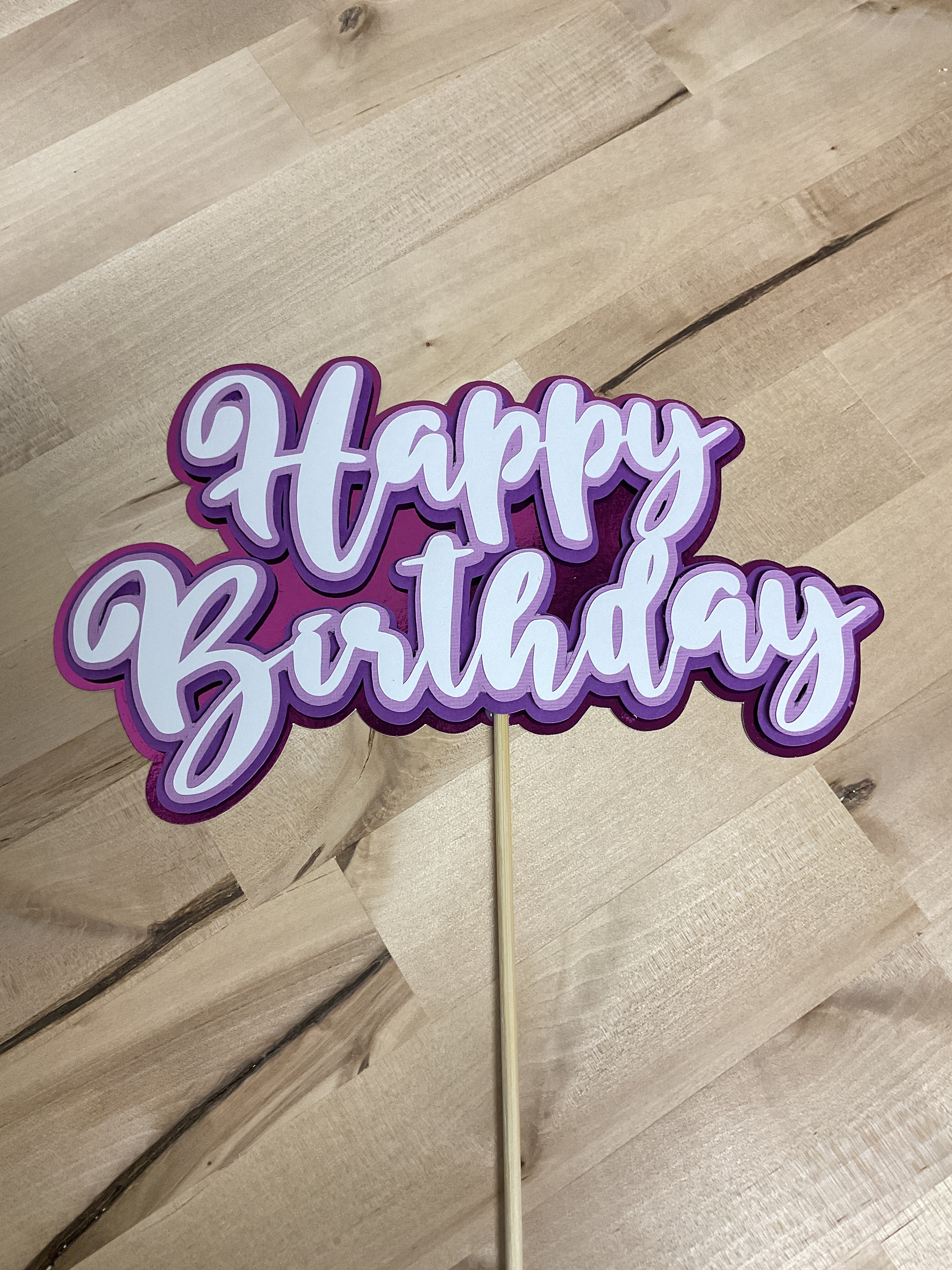 3D Cake Topper, Cake Topper, Happy Birthday Topper, Blue Cake Topper ...