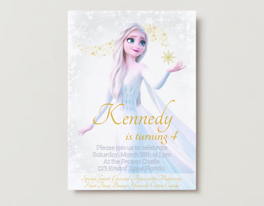 Frozen Elsa Birthday Party Invitation - Etsy