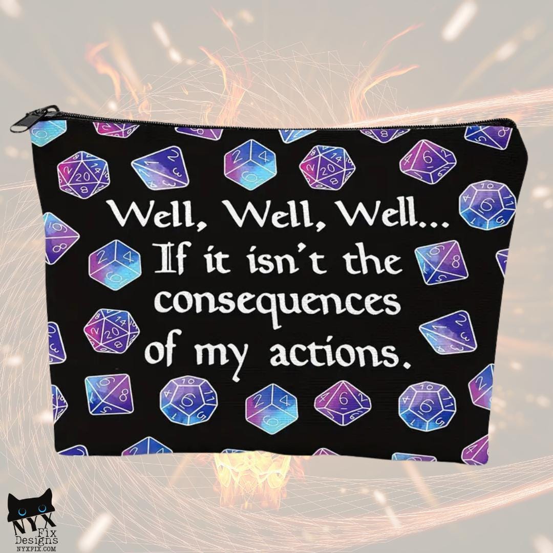 Consequences L Dnd Dungeons and Dragons Bag for Minis Dice Pens and ...