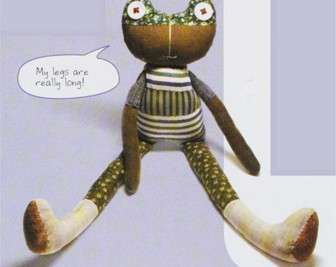 Stuffed Frog - PDF Sewing Pattern & Tutorial | Stuffed Animals | Plush ...