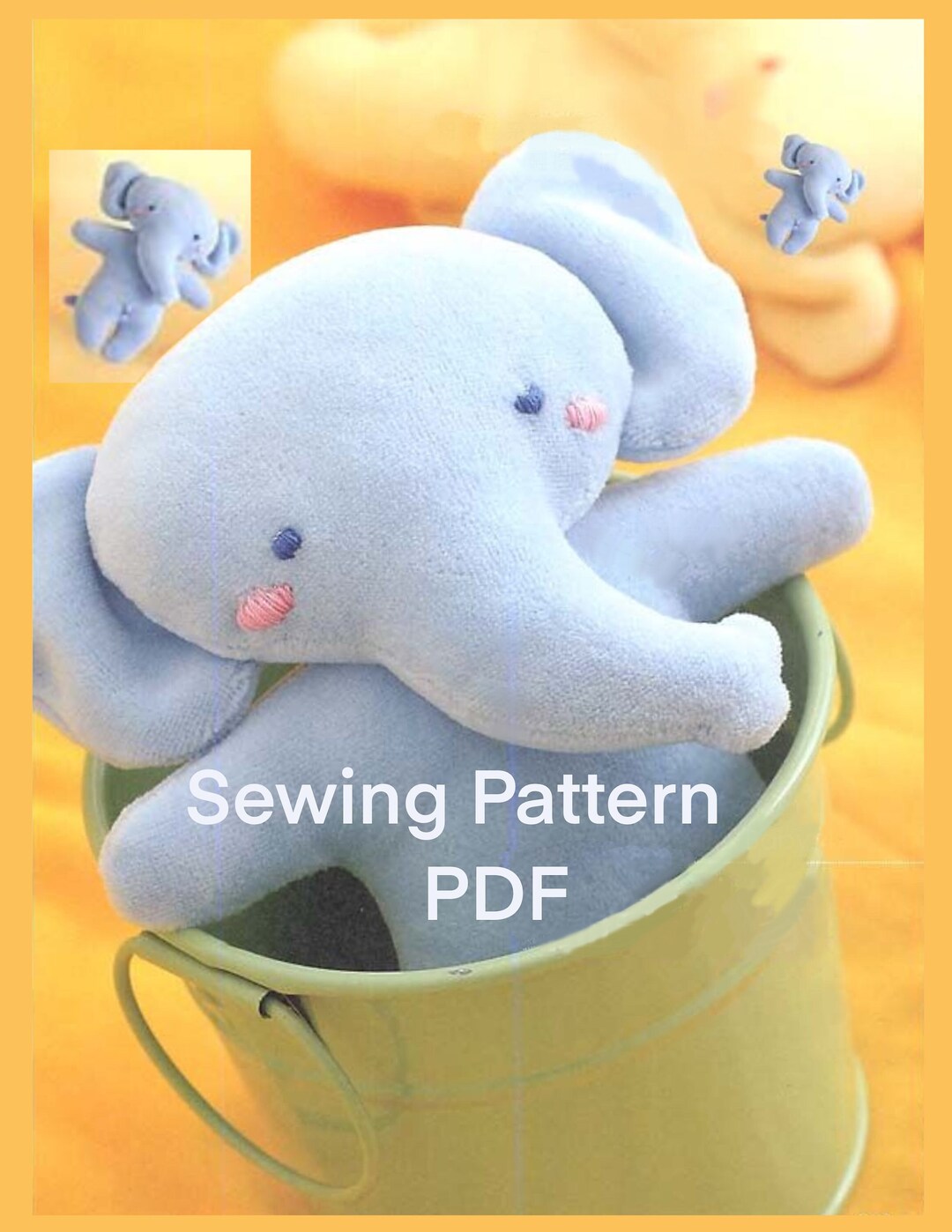 Elephant Plushy PDF Sewing Pattern Stuffed Plushie Toy - Etsy Australia