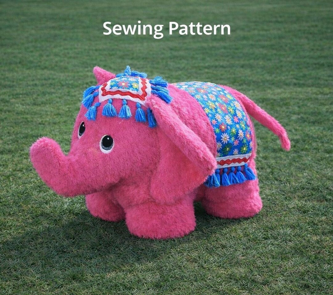 Elephant Sewing Pattern PDF, Giant Plush Toy (digital Download) - Etsy UK