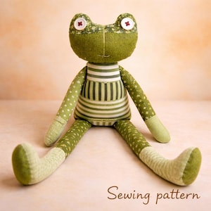 Frog Plush Toy Sewing PDF Pattern DIY Stuffed Animal Tutorial - Etsy