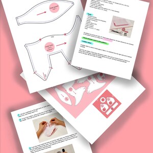 Pig Stuffed Toy Sewing Pattern, Tutorial DIY Plushie Toy Animal Piglet ...