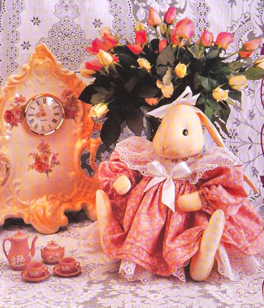 Vintage Bunny Sewing Pattern Stuffed Animal DIY Plush Toy Sewing ...