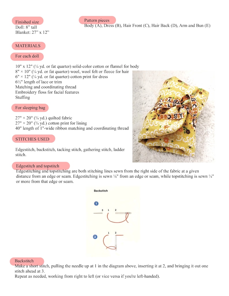 Doll Friends Sleepover Plushies PDF Sewing Pattern Stuffed Doll Plushy ...