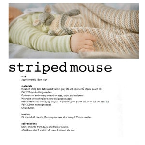 Mouse Toy Plushy Knitting Pattern, Matching Blanket Knitting Pattern ...