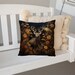 Thanksgiving Deer Pillow: Autumn Floral Forest Faux Suede Cushion - Etsy