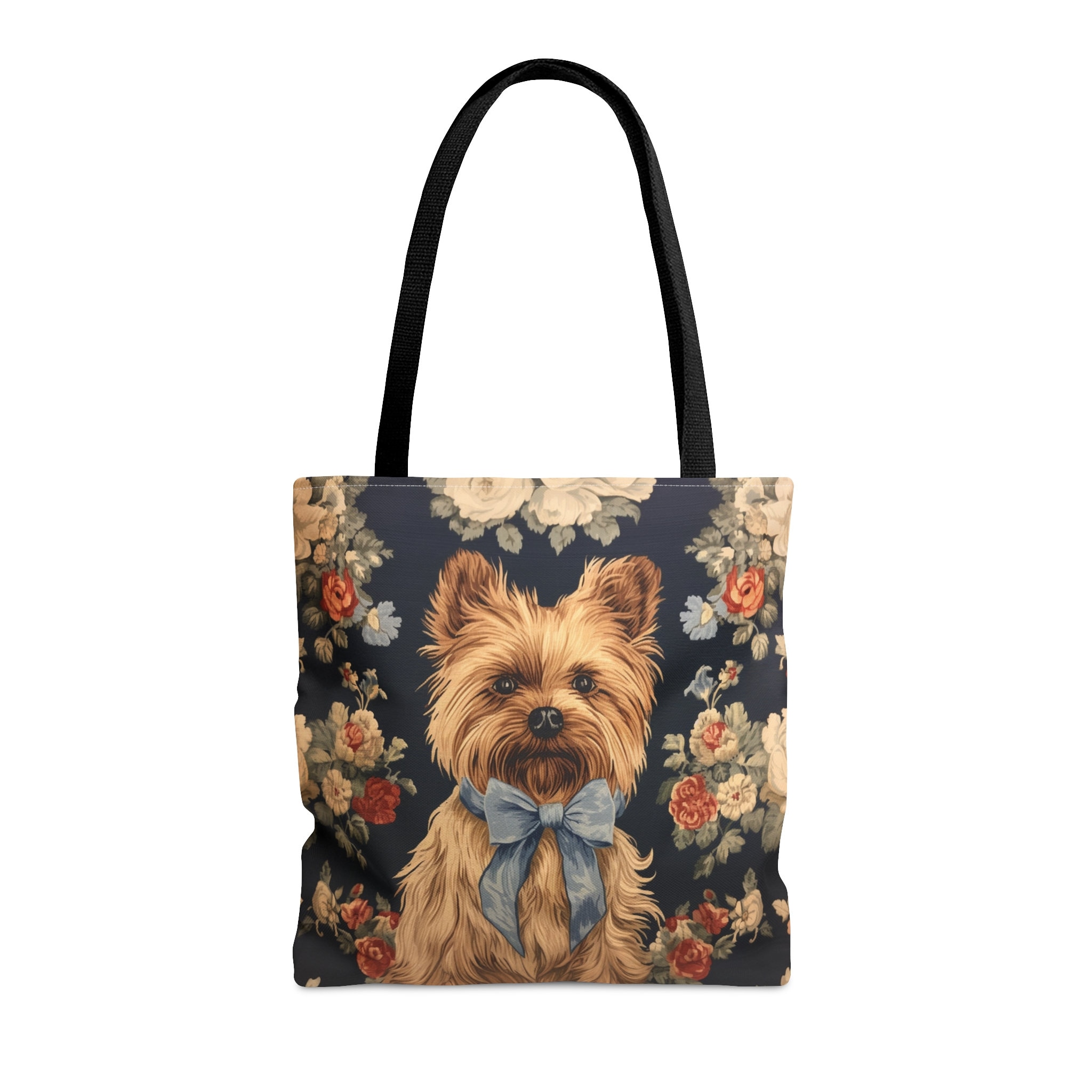 Yorkshire Terrier Floral Tote Bag Classic Yorkie Essential Shopping Bag ...