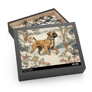 Joyful Boxer Jigsaw Puzzle Winter Christmas Gift Boxer Lover Gift ...