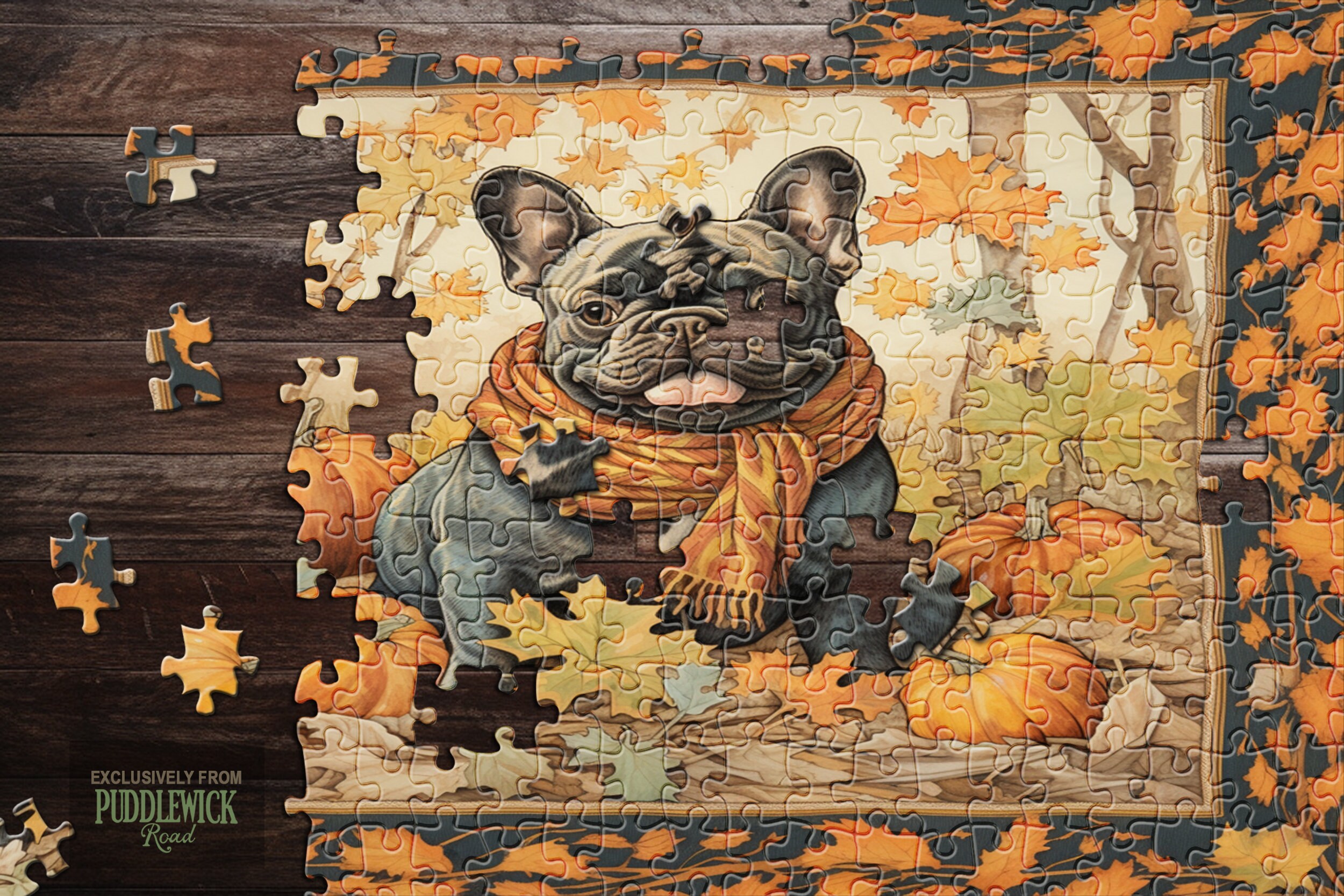 Joyful French Bulldog Jigsaw Puzzle Thanksgiving Gift - Etsy