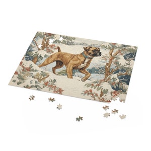 Joyful Boxer Jigsaw Puzzle Winter Christmas Gift Boxer Lover Gift ...