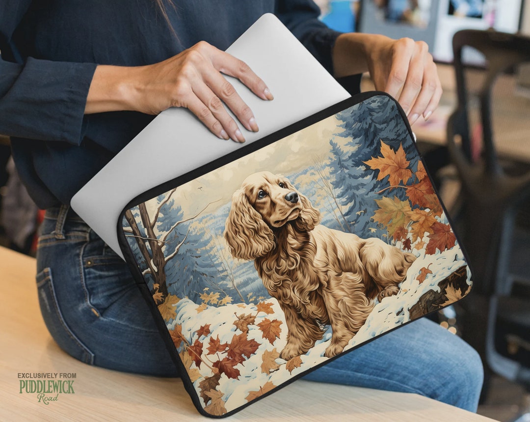 Cocker Spaniel Laptop Sleeve: Autumn Forest Dog Art - Etsy