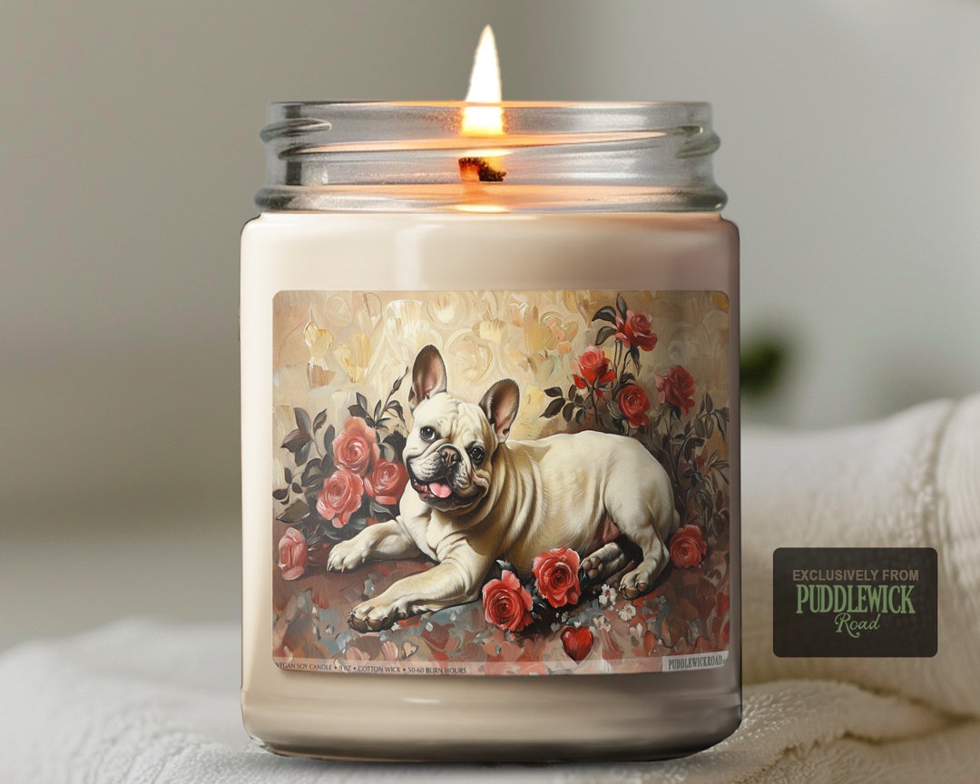 French Bulldog Candle Gift for Dog Dad Pet Lover Soy Candles Cute Puppy ...