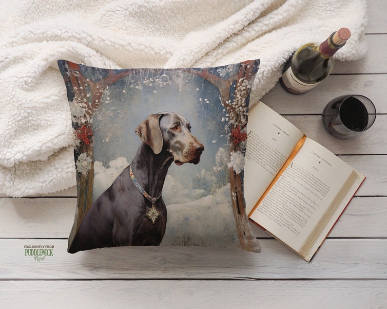 Noble German Shorthaired Pointer Pillow Winter's Grace - Etsy