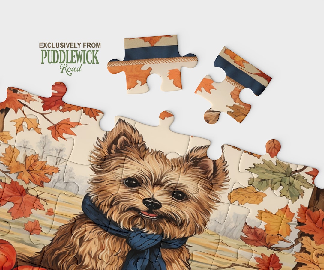 Whimsical Yorkshire Terrier Jigsaw Puzzle - Yorkie Lover Gift ...